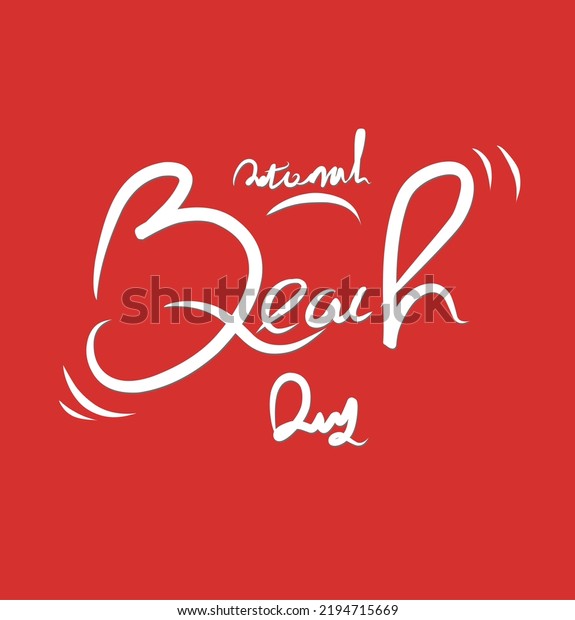 National Beach Day August 30 Stock Vector (Royalty Free) 2194715669 ...