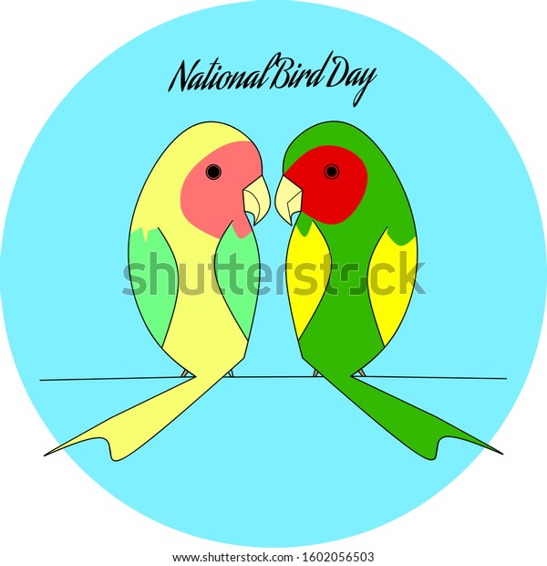 National Bird Day Backgroundlogo Design Stock Vector (Royalty Free ...