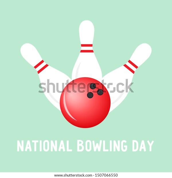 National Bowling Day Simple Poster Composition : image vectorielle de ...