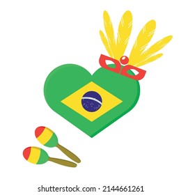 National Brazil Doodle Set Vector Illustration Stock Vector (Royalty ...
