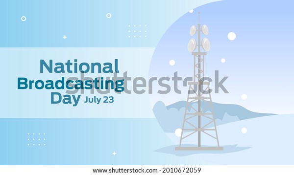 National Broadcasting Day On July 23 Stock Vector (Royalty Free ...
