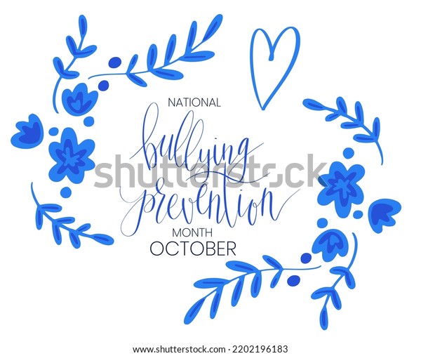 National Bullying Prevention Month October Web Stock Vector Royalty
