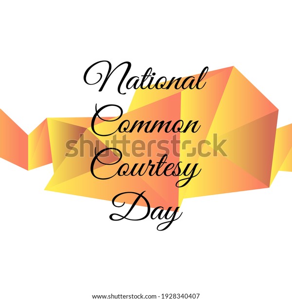 National Common Courtesy Day Suitable Greeting Stock Vector (Royalty ...