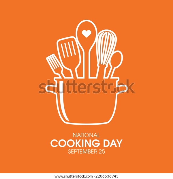 National Cooking Day Poster Vector Set Stock Vector (Royalty Free ...