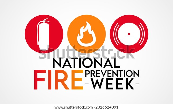 National Fire Prevention Week Observed Every Stock Vector (Royalty Free ...