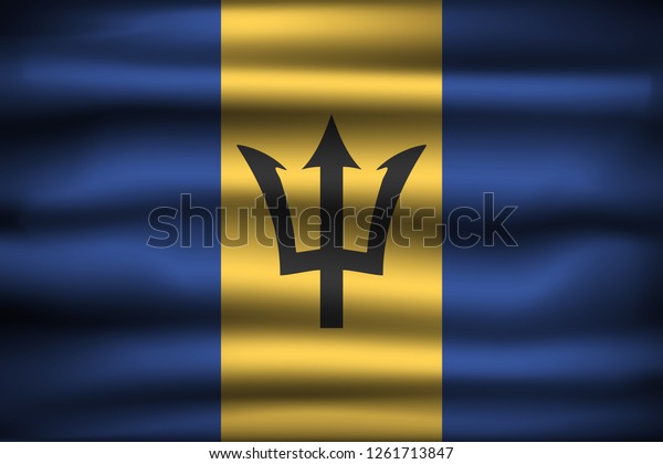 National Flag Barbados Bb Front View Stock Vector (Royalty Free ...