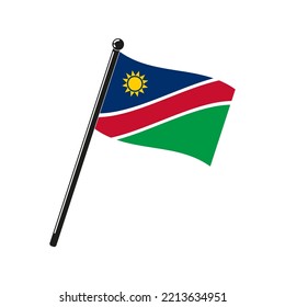 National Flag Namibia Original Colours On Stock Vector (Royalty Free ...