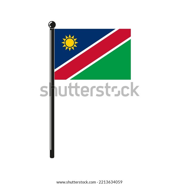 National Flag Namibia Original Colours On Stock Vector (Royalty Free ...