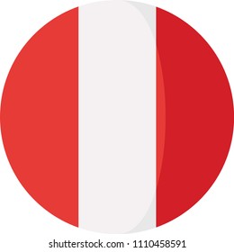 Circular Flag Peru Stock Vector (Royalty Free) 1124228705