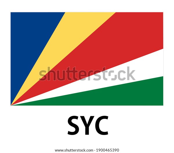 National Flag Seychelles Syc Stock Vector (Royalty Free) 1900465390 ...