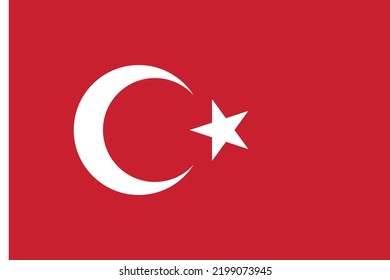 National Flag Turkey Turkiye Vector Format Stock Vector (Royalty Free ...