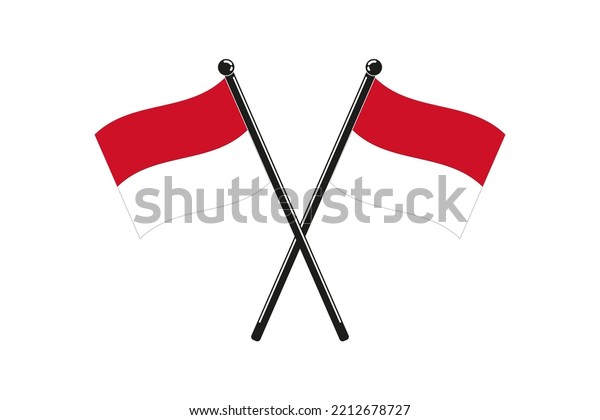 National Flags Monaco Original Colours Crossed Stock Vector (Royalty ...