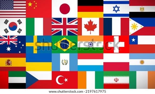 National Flags World Background Style Stock Vector (Royalty Free ...