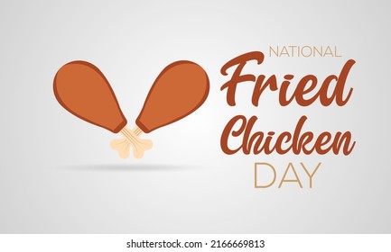National Fried Chicken Day Vector Illustration Stock Vector (Royalty ...