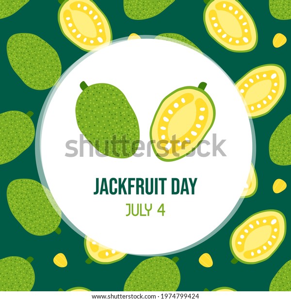 National Jackfruit Day Vector Cartoon Style Stock Vector (Royalty Free ...