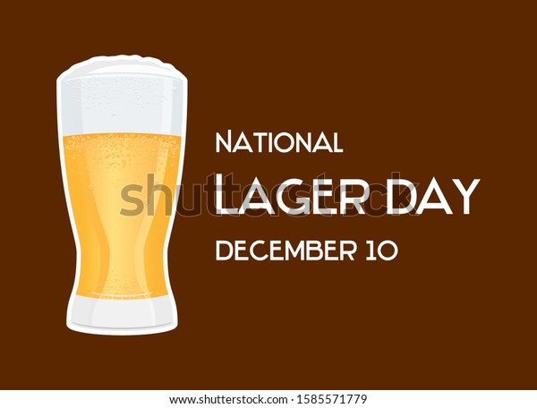 National Lager Day Vector Full Glass Stock Vector (Royalty Free ...