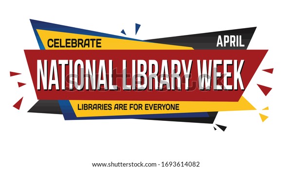 National Library Week Banner Design On Stock Vector (Royalty Free ...