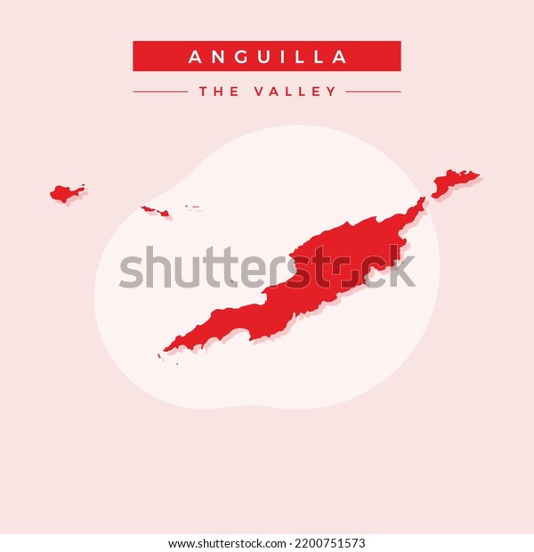 National Map Anguilla Anguilla Map Vector Stock Vector (Royalty Free ...