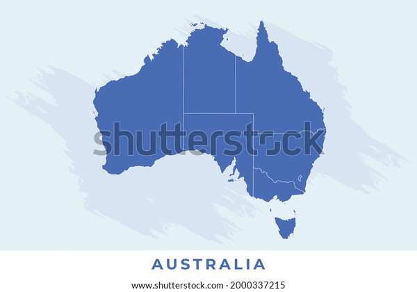 National Map Australia Australia Map Vector Stock Vector (Royalty Free ...
