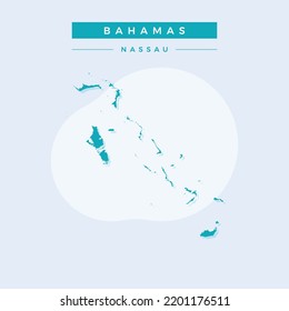 National Map Bahamas Bahamas Map Vector Stock Vector (Royalty Free ...