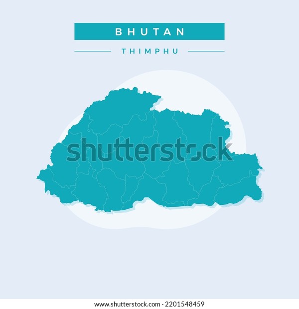 National Map Bhutan Bhutan Map Vector Stock Vector (Royalty Free ...