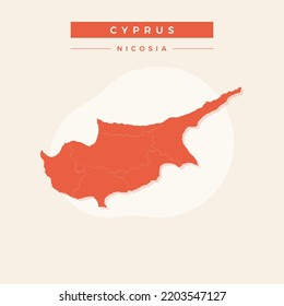 National Map Cyprus Cyprus Map Vector Stock Vector (Royalty Free ...