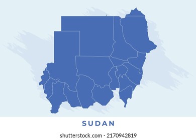 National Map Sudan Sudan Map Vector Stock Vector (Royalty Free ...