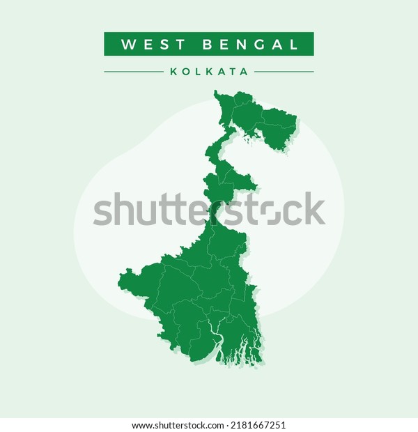 National Map West Bengal West Bengal Stock Vector (Royalty Free ...