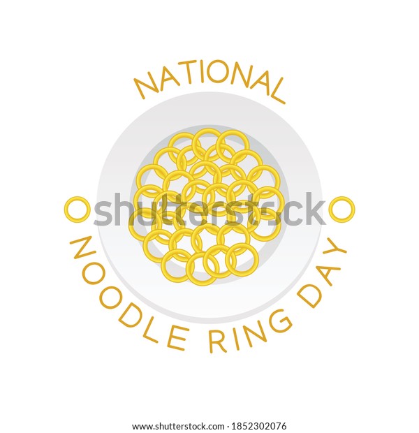 National Noodle Ring Day Vector Illustration Stock Vector (Royalty Free ...