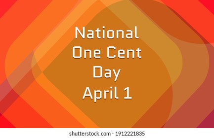 National One Cent Day Vector Illustration Stock Vector (Royalty Free ...
