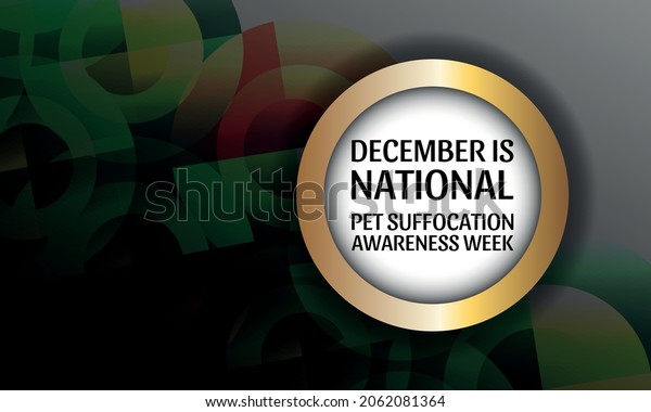 National Pet Suffocation Awareness Weekgeometric Design Stock Vector ...