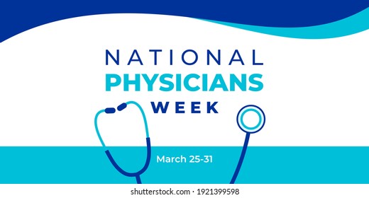 National Physicians Week Vector Banner Poster Stock Vector (Royalty ...