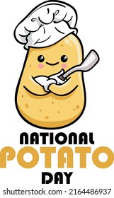 National Potato Day Vector Design Stock Vector (Royalty Free ...