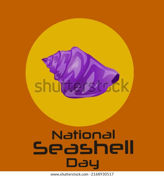 National Seashell Day Jun 21 Vector Stock Vector (Royalty Free ...