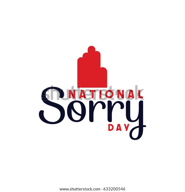 National Sorry Day Logo Vector Template Stock Vector (Royalty Free ...
