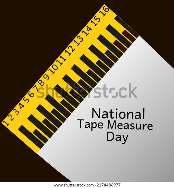 National Tape Measure Day Vector Illustration Stock Vector (Royalty ...
