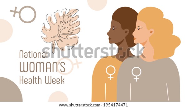 National Womens Health Week Concept Vector Stock Vector Royalty Free