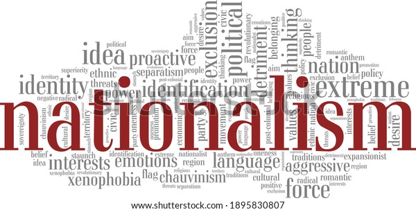 Nationalism Vector Illustration Word Cloud Isolated Stock Vector ...