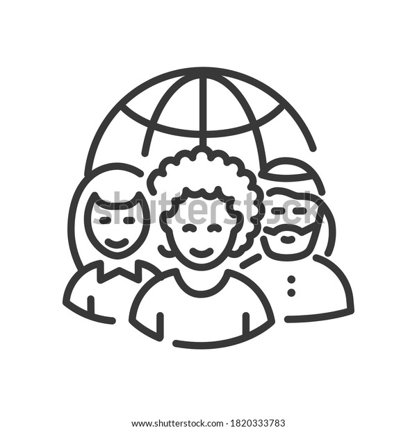Nationality Concept Vector Line Design Single Stock Vector (Royalty ...