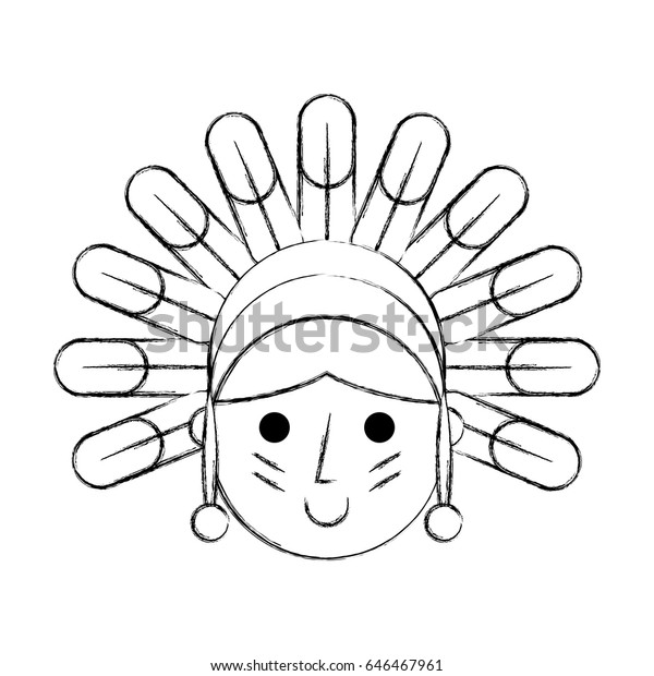 Native American Character Icon Stock Vector (Royalty Free) 646467961