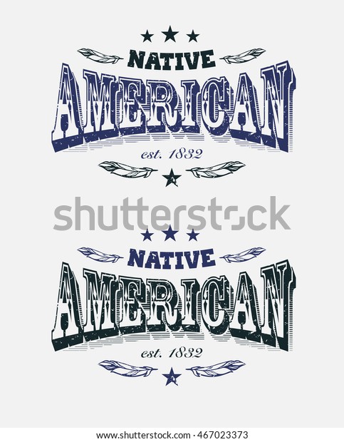 Native American Company Label Template Stylized: เวกเตอร์สต็อก (ปลอดค่า ...