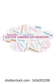 Native American Designs Word Cloud Wordcloud Stock Vector (Royalty Free ...