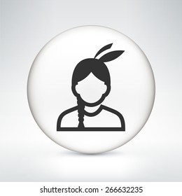 Native American Face Portrait On White Stock Vector (Royalty Free ...
