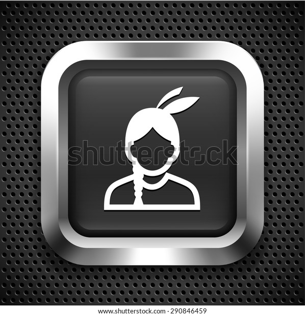 Native American Face Portrait On Silver: เวกเตอร์สต็อก (ปลอดค่า ...