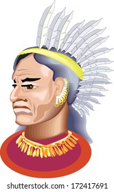 Native American Head Stock Vector (Royalty Free) 172417691 | Shutterstock