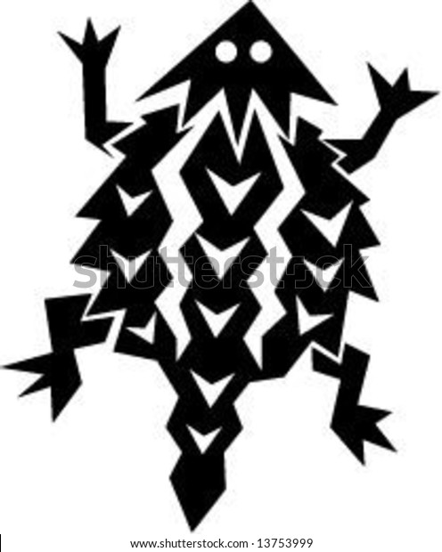 Native American Horned Toad Stock Vector (Royalty Free) 13753999