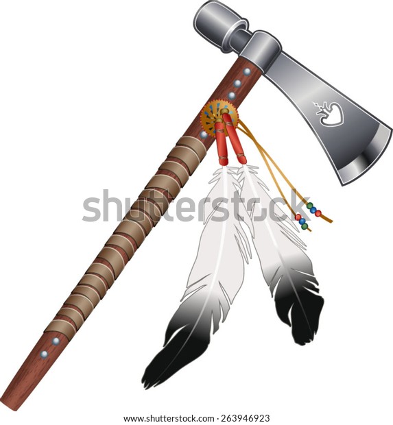 Native American Indian Tomahawk Stock Vector (Royalty Free) 263946923
