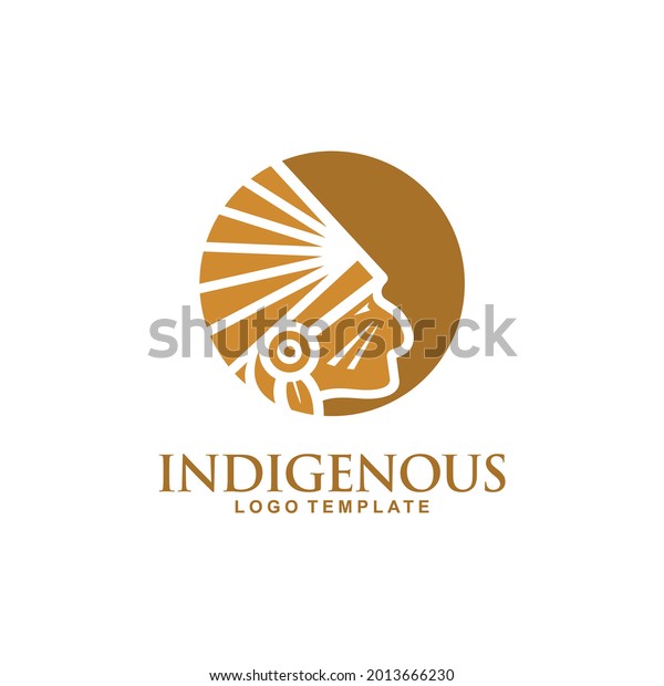 Native American Logo Design Indigenous People Stock Vector (Royalty ...