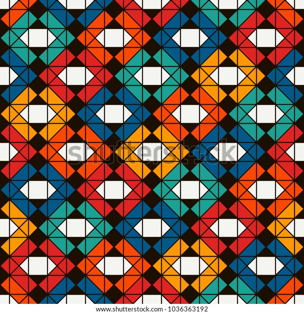 Native American Style Quilt Blanket Bright Stock Vector (Royalty Free ...