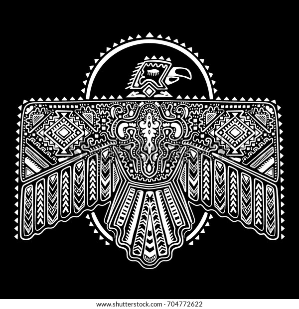 Native American Tribal Eagle Illustration Stock Vector (Royalty Free ...